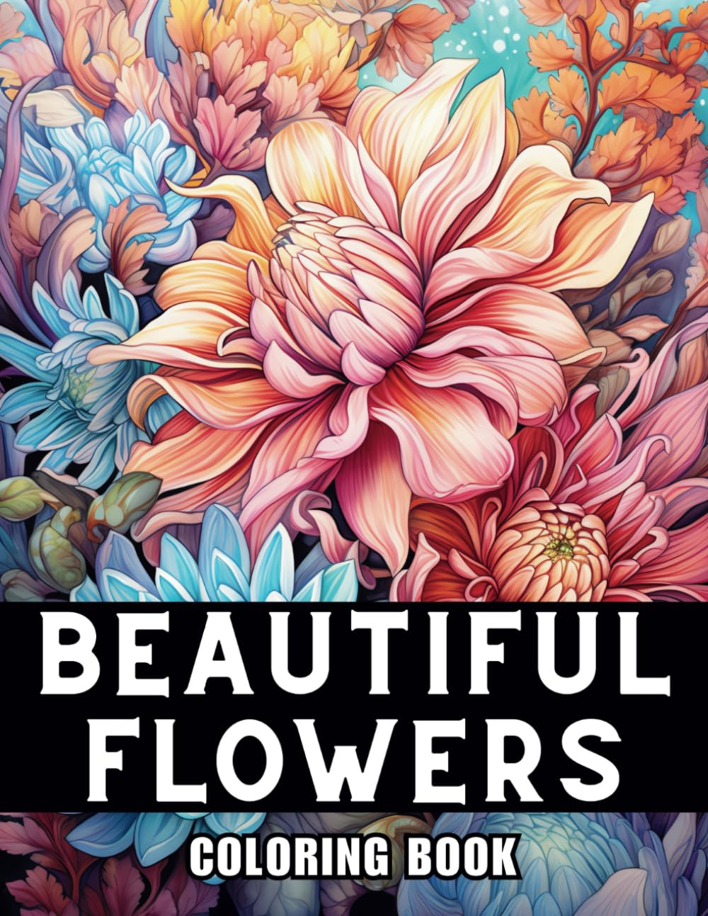 Amazon.com: Beautiful Flowers Coloring Book: 60 Relaxing and Fun ...