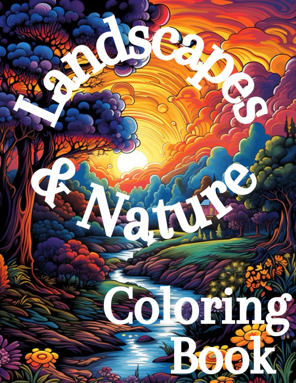 Amazon.com: Nature and Landscaping Coloring Book: 50 Unique Designs for ...