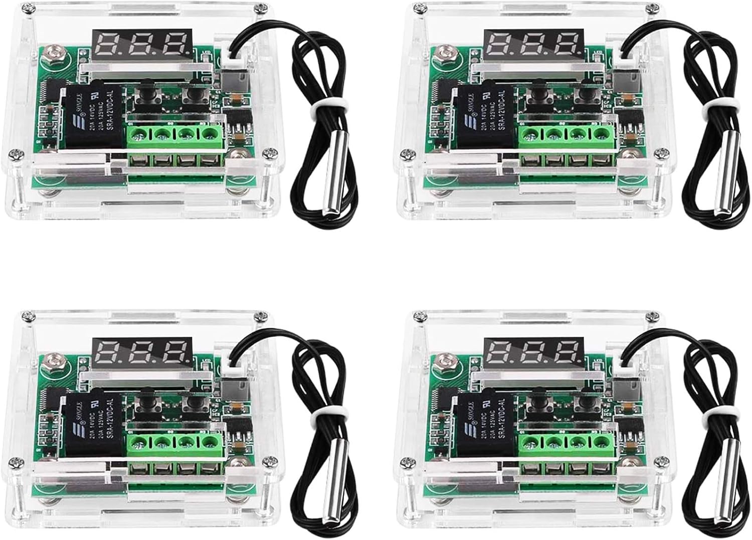 MakerHawk 4PCS W1209 12V DC Digital Temperature Controller Module ...