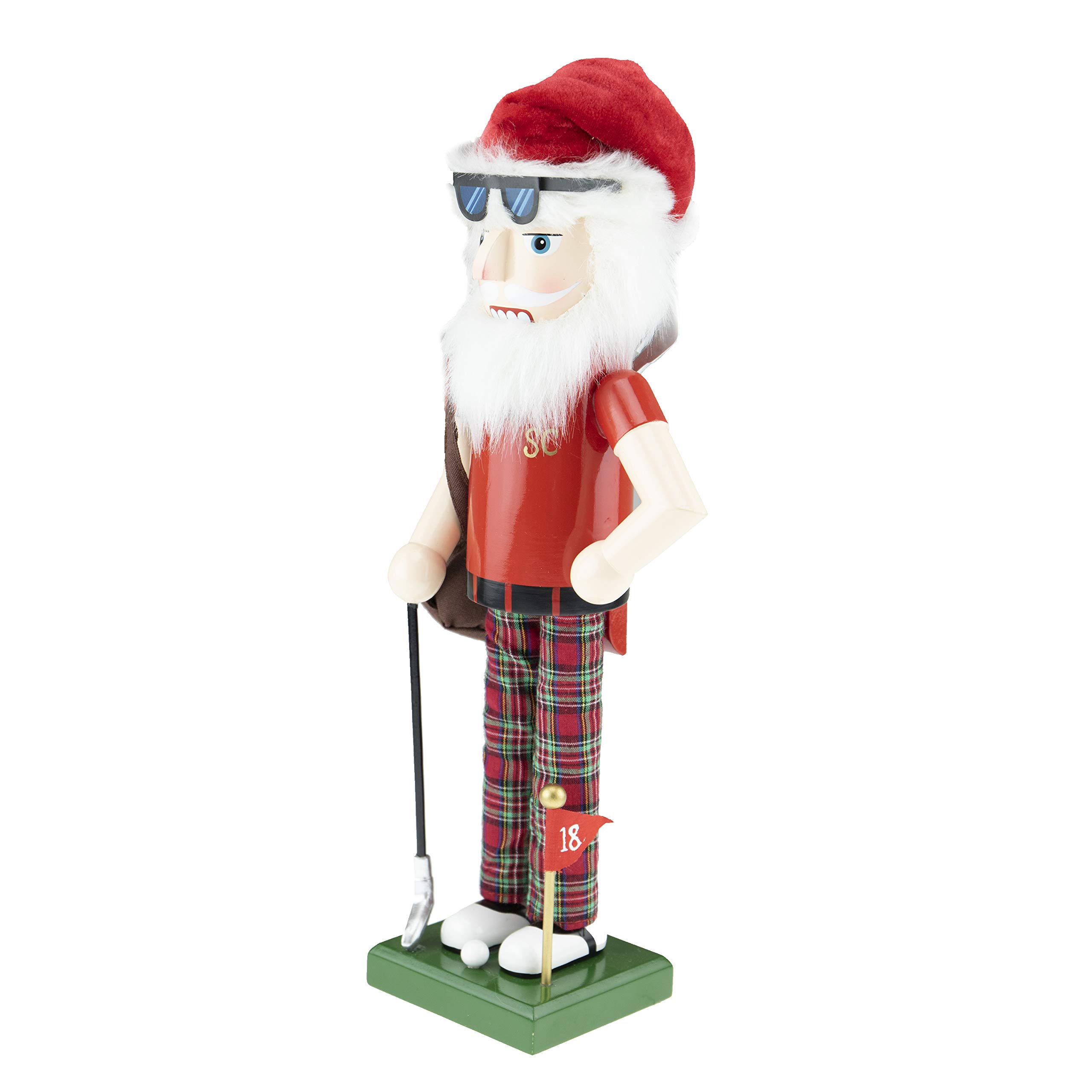 Snapklik.com : Clever Creations Golfing Santa 14 Inch Traditional ...