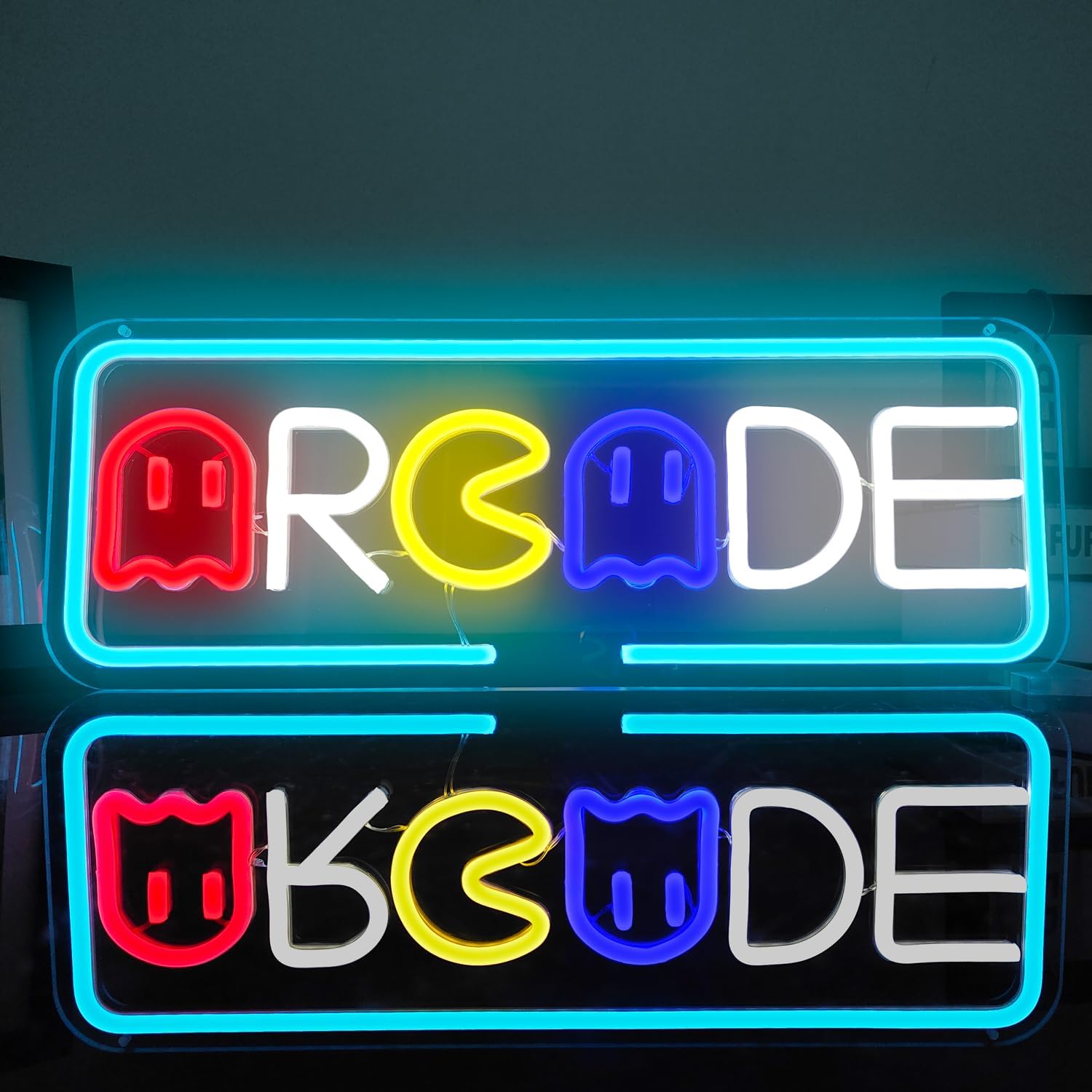 Amazon.com : Geeinar Game Neon Sign Ghost Led Neon Lights Neon Signs ...