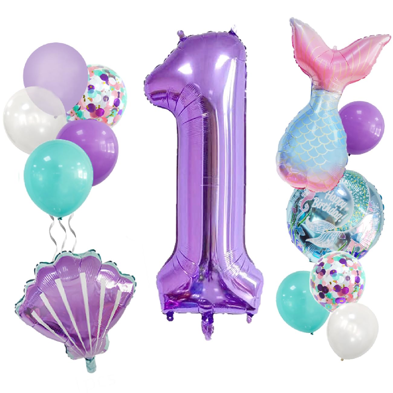 Amazon.com: Mermaid First Birthday Decorations for Girls, Mermaid ...
