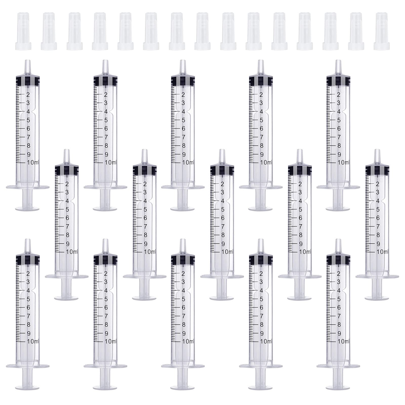 Buy 15 Pcs 10 ml Syringe Plastic Syringe With Luer Slip Tip ...