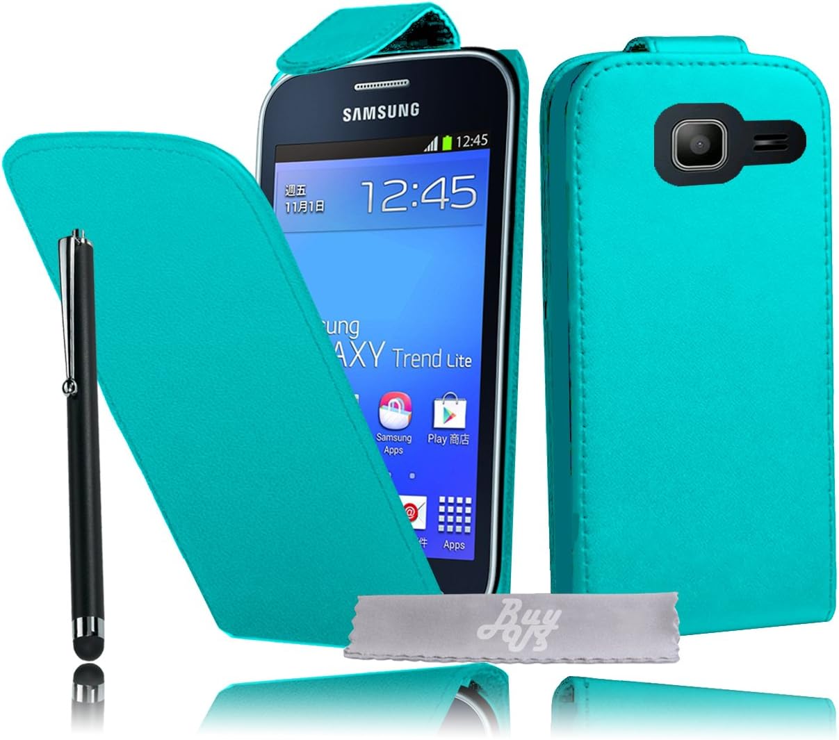Buyus Etui Housse Luxe Turquoise pour Samsung Galaxy Trend Lite S7390 ...