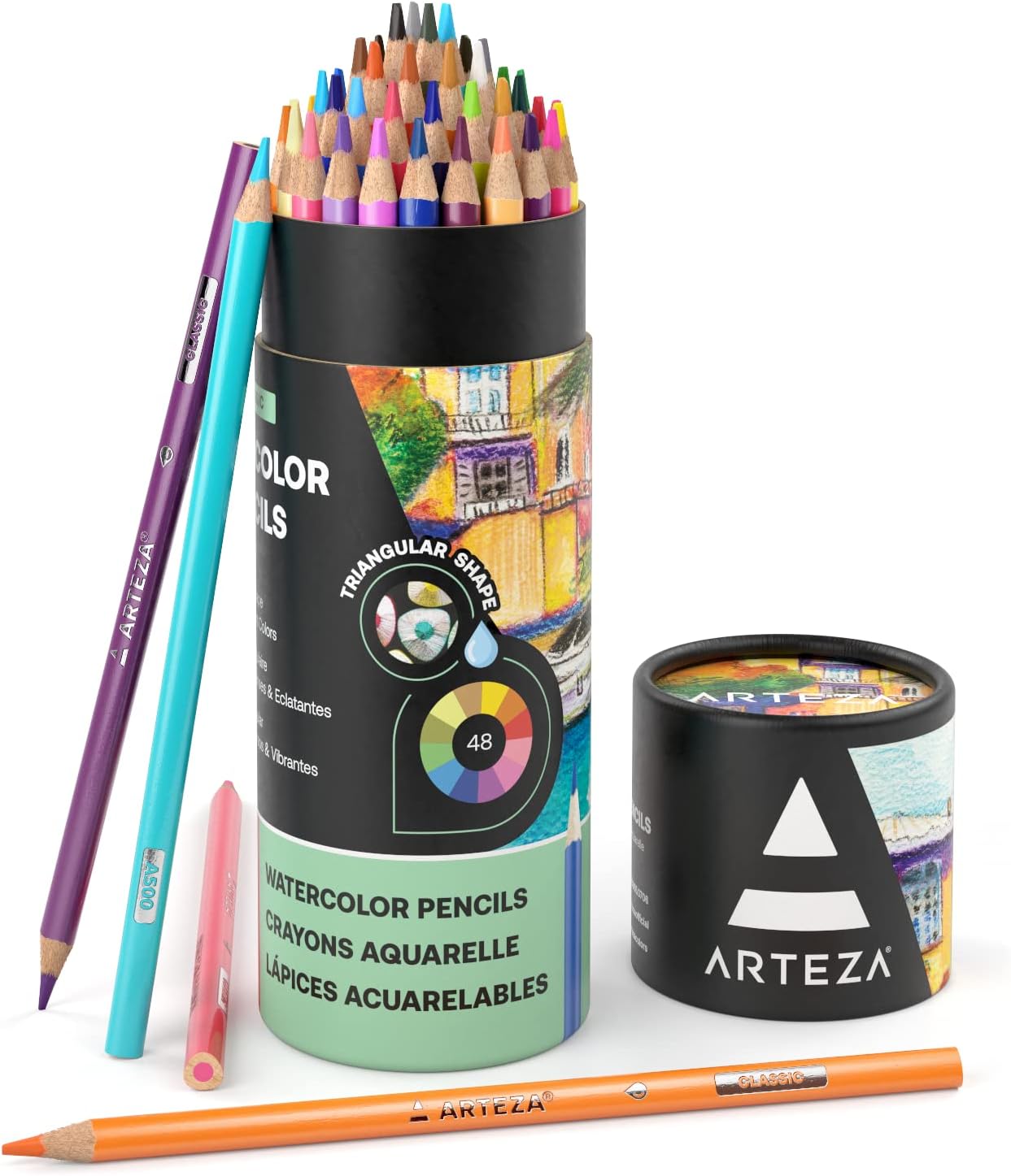 Amazon.com: ARTEZA Watercolor Colored Pencils For Adult Coloring, Set ...