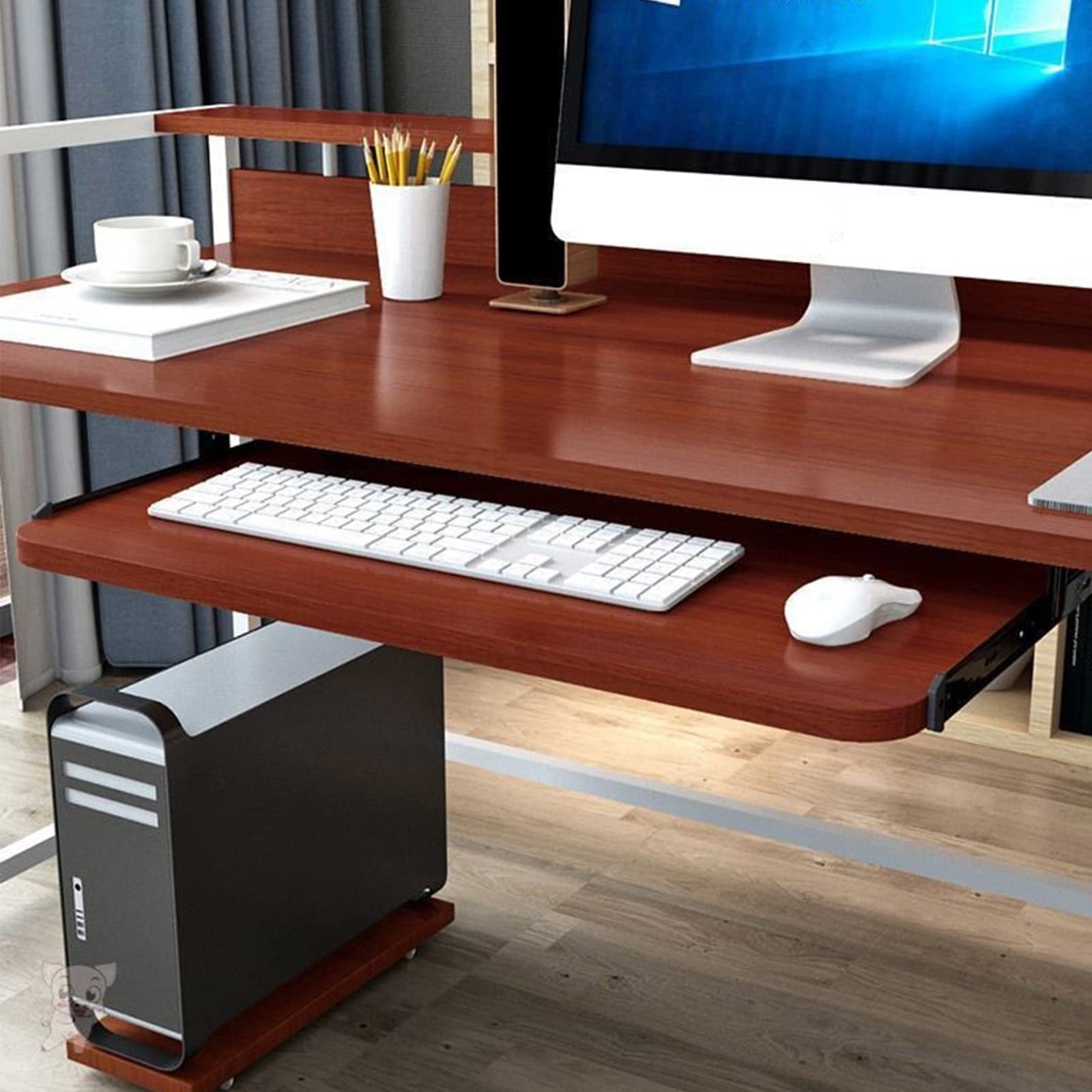 Amazon.com: Keyboard Tray Under Desk, Ergonomic Keyboard Tray, Pull Out ...