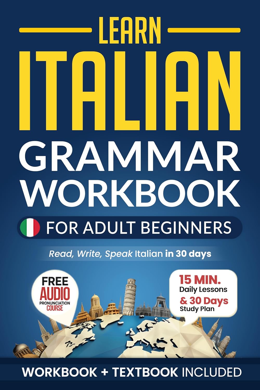 Amazon.com: Learn Italian: Grammar Workbook + Textbook for Adult ...