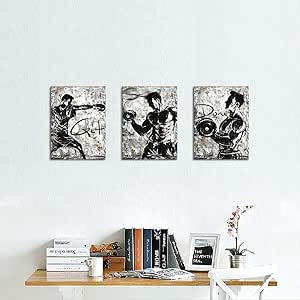 Amazon.com: sechars Gym Sport Canvas Wall Art Man Bodybuilding Painting ...