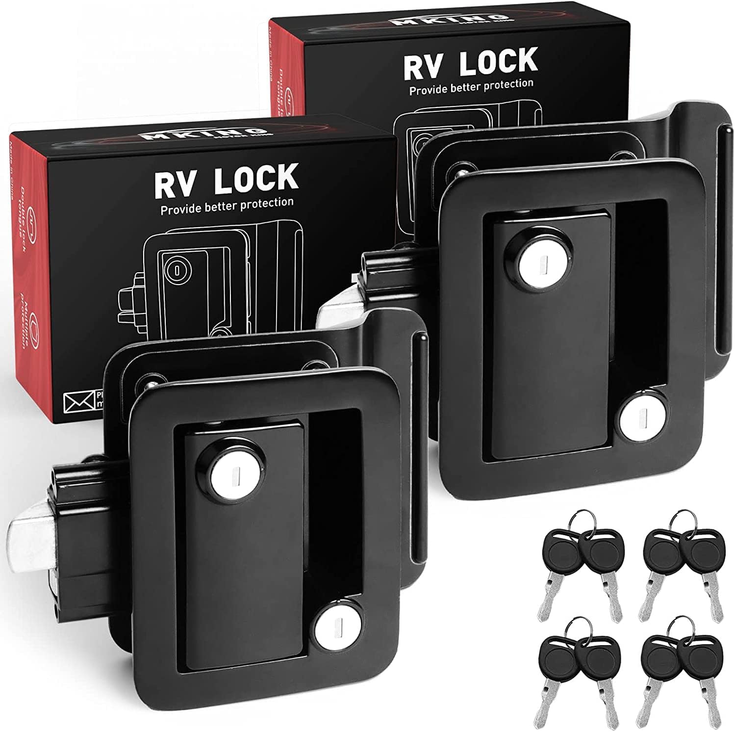 Amazon.com: MKING Key Lock Black Metal Lock : Automotive