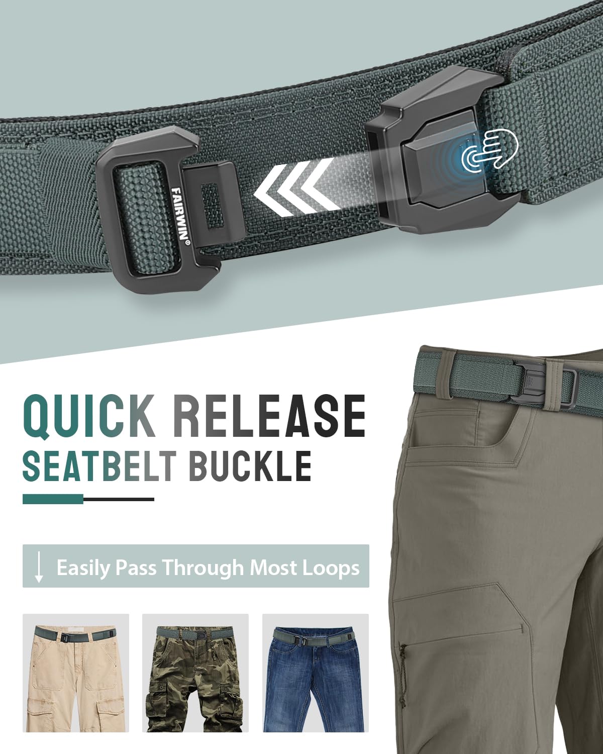 Snapklik.com : FAIRWIN Duty Belt, Tactical Military Battle Molle 1.5 ...