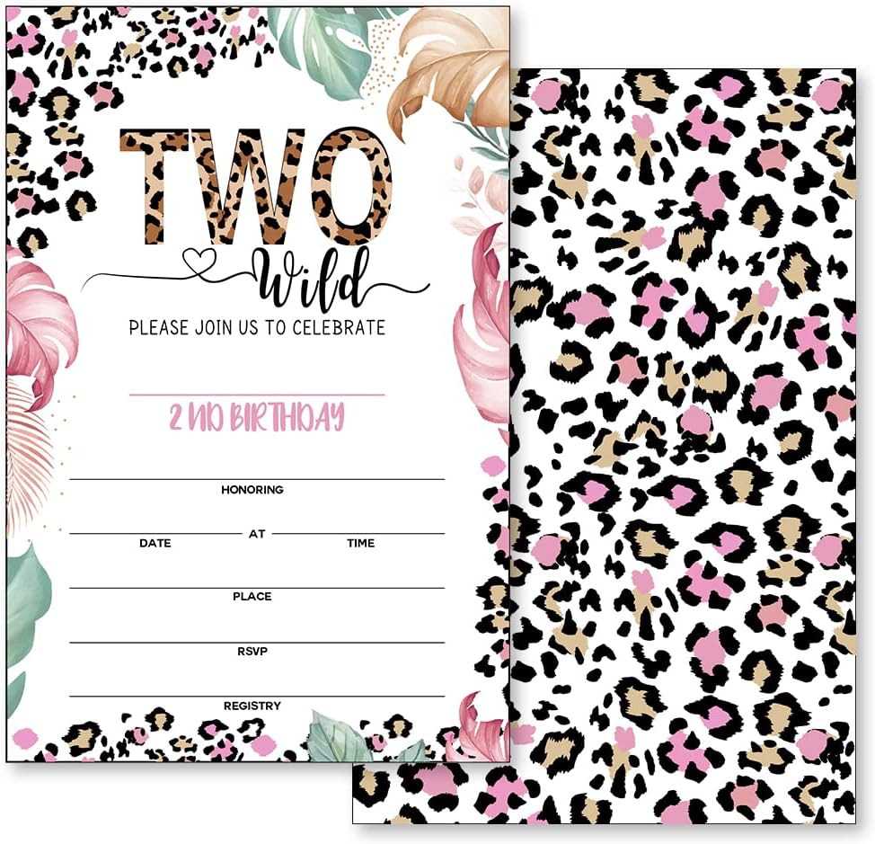 Amazon.com : Grace Yonks Wild One Leopard Print Jungle 1st Birthday ...