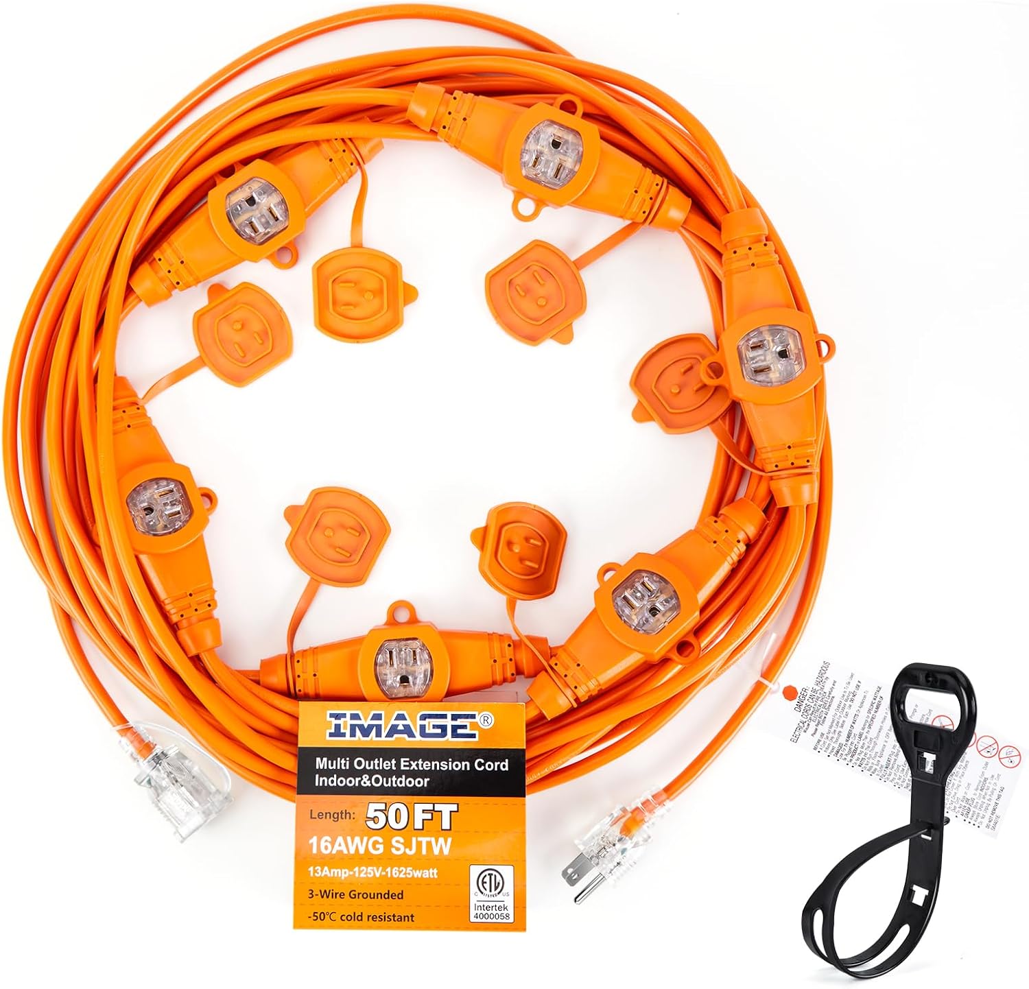 Amazon.com: 50FT Multi-Outlet Extension Power Cord 3 Prong,for Indoor ...