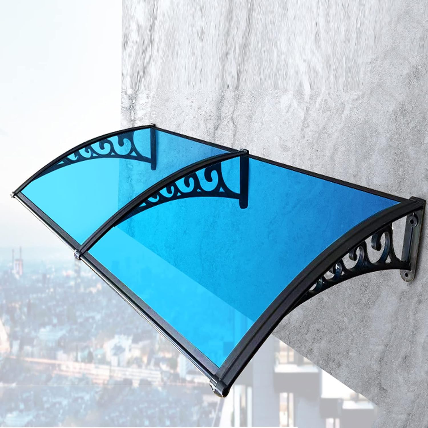 Amazon.com: Zlovne Polycarbonate Front Door Canopy Outdoor Awning,Rain ...