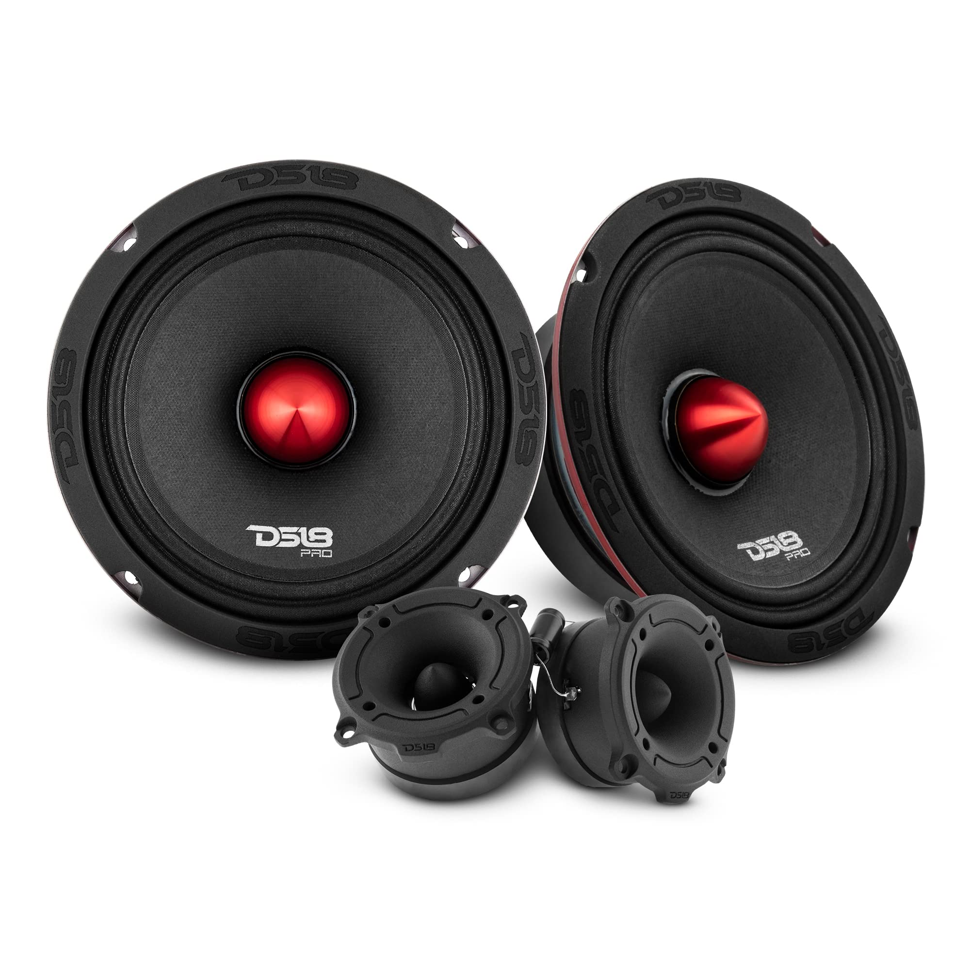 Amazon.com: DS18 Premium Car Audio Bundle 2X PRO-X6.4BM Midrange ...