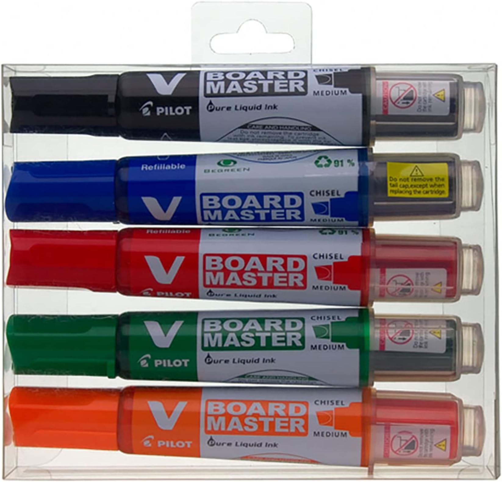 Pilot Begreen Recycled V Board Master Whiteboard Marker Chisel 2.2-5.2 ...