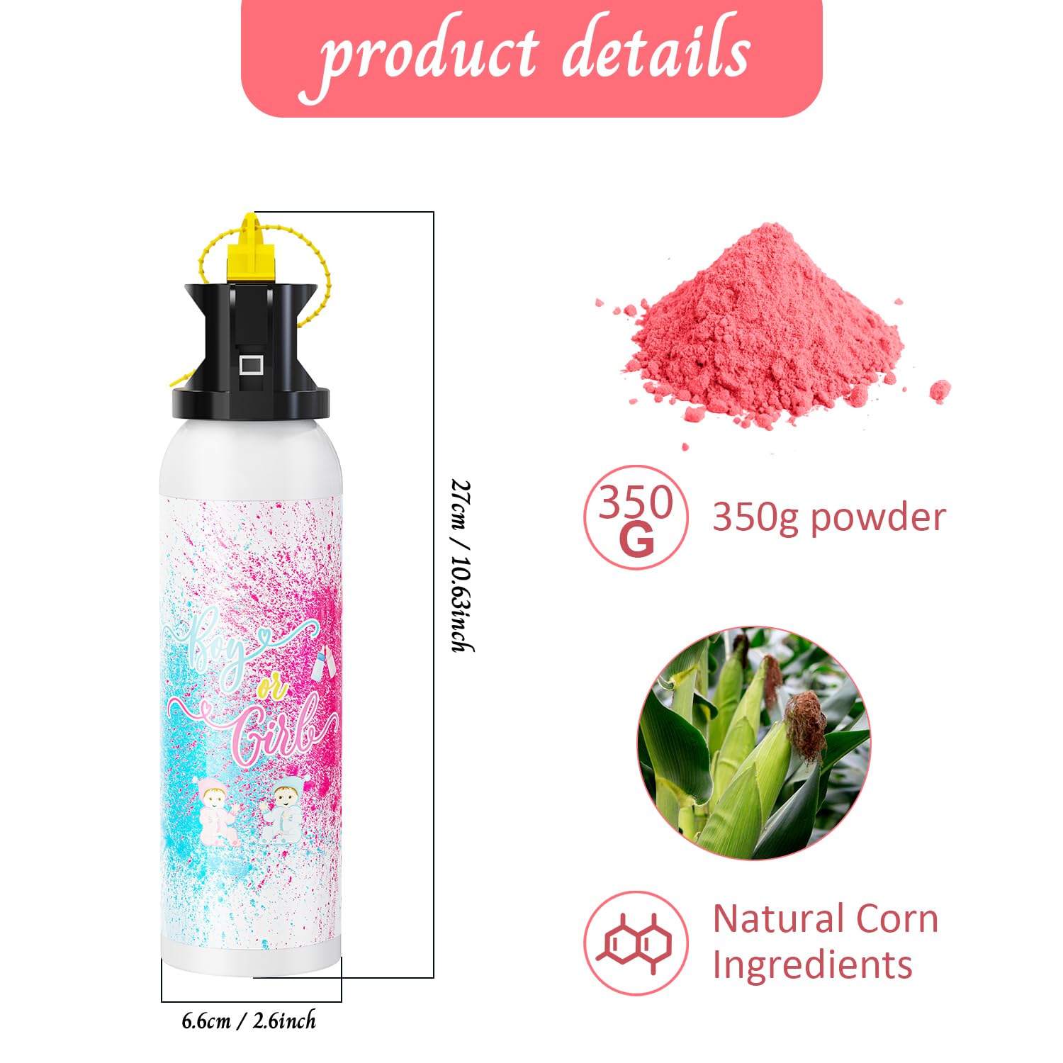Snapklik.com : Workkeep Large Gender Reveal Fire Extinguisher Color ...