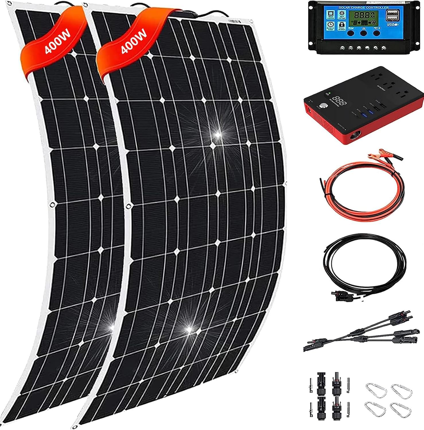 Amazon.com : 800 Watt Flexible Solar Panel Kit, with 1pcs 40A Charge ...