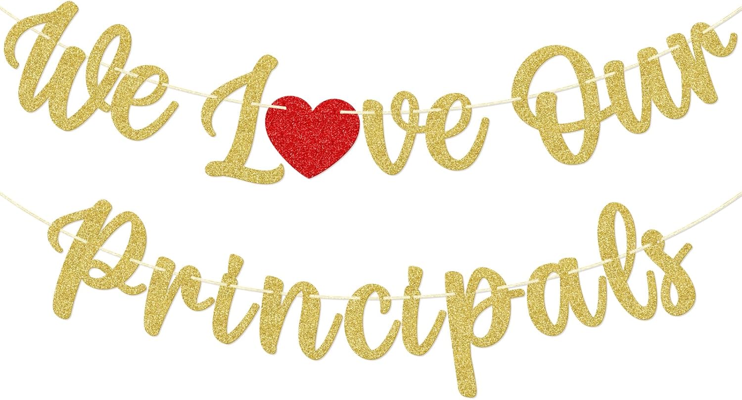 Amazon.com: Firefairy We Love Our Principals Banner, Pre-strung School ...