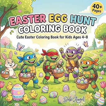 EASTER EGG HUNT COLORING BOOK: Cute Easter Coloring Book for Kids Age 4 ...