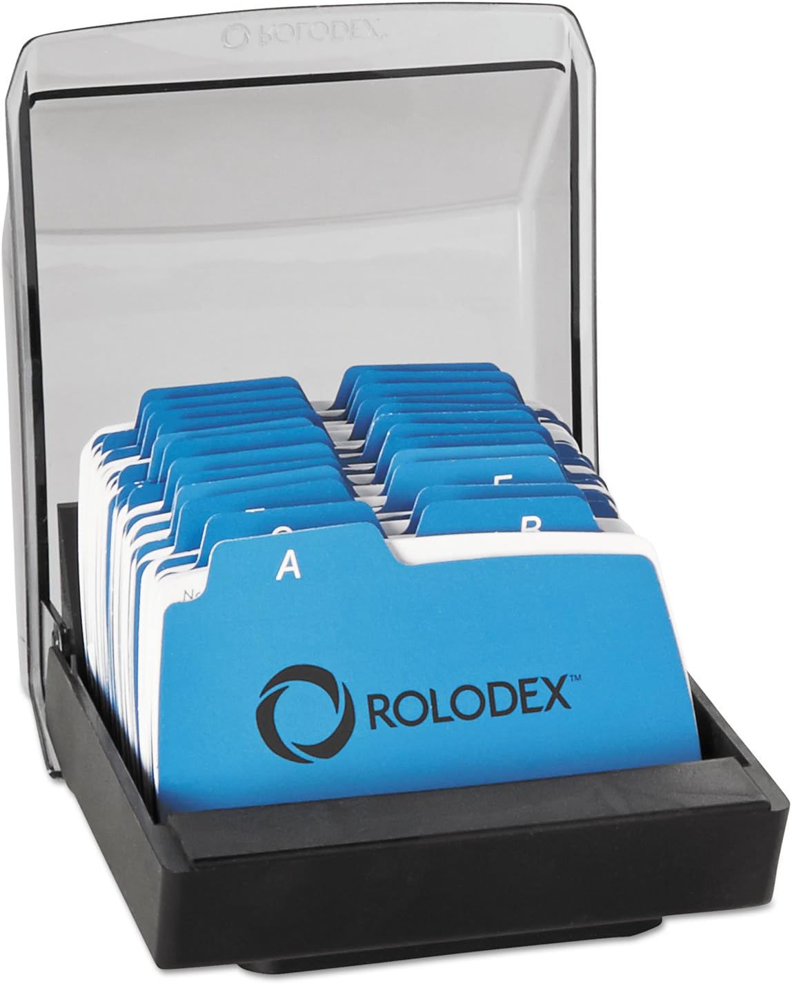 Amazon.com : Rolodex 67093 Petite Covered Tray Card File Holds 250 2 1/ ...