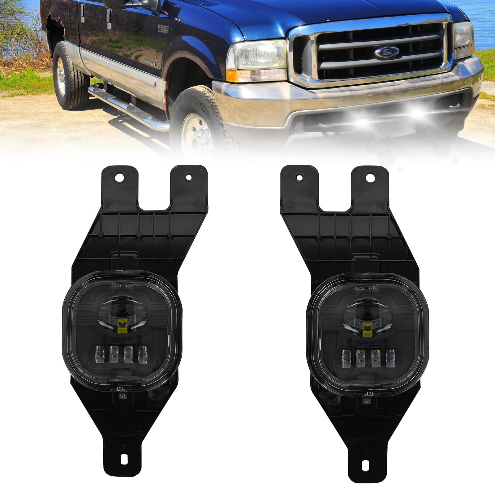 Amazon.com: Shocklight LED Fog Lights Fit For 2001 2002 2003 2004 Ford ...