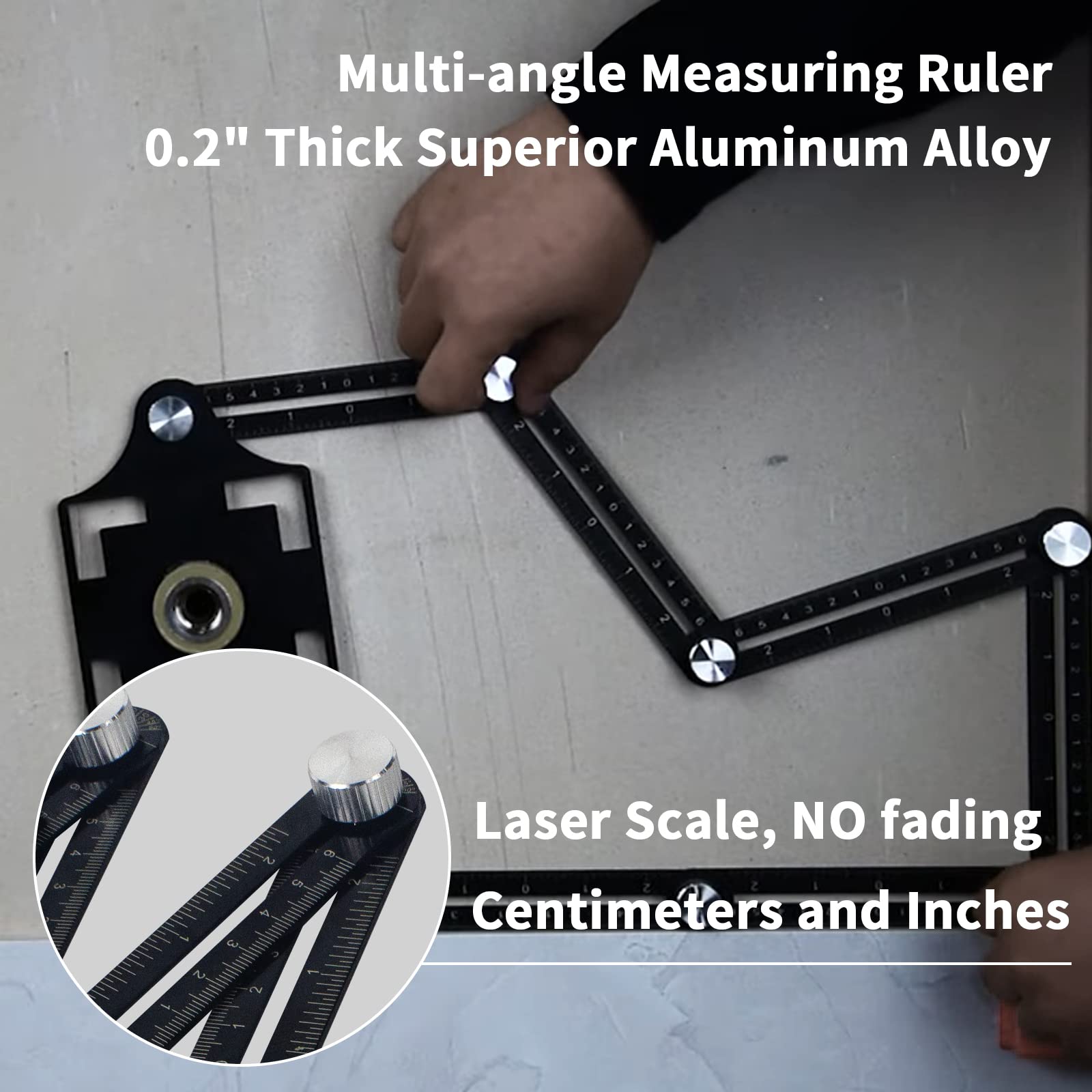 Snapklik.com : WiseWater 12 Sided Multi Angle Measuring Ruler ...