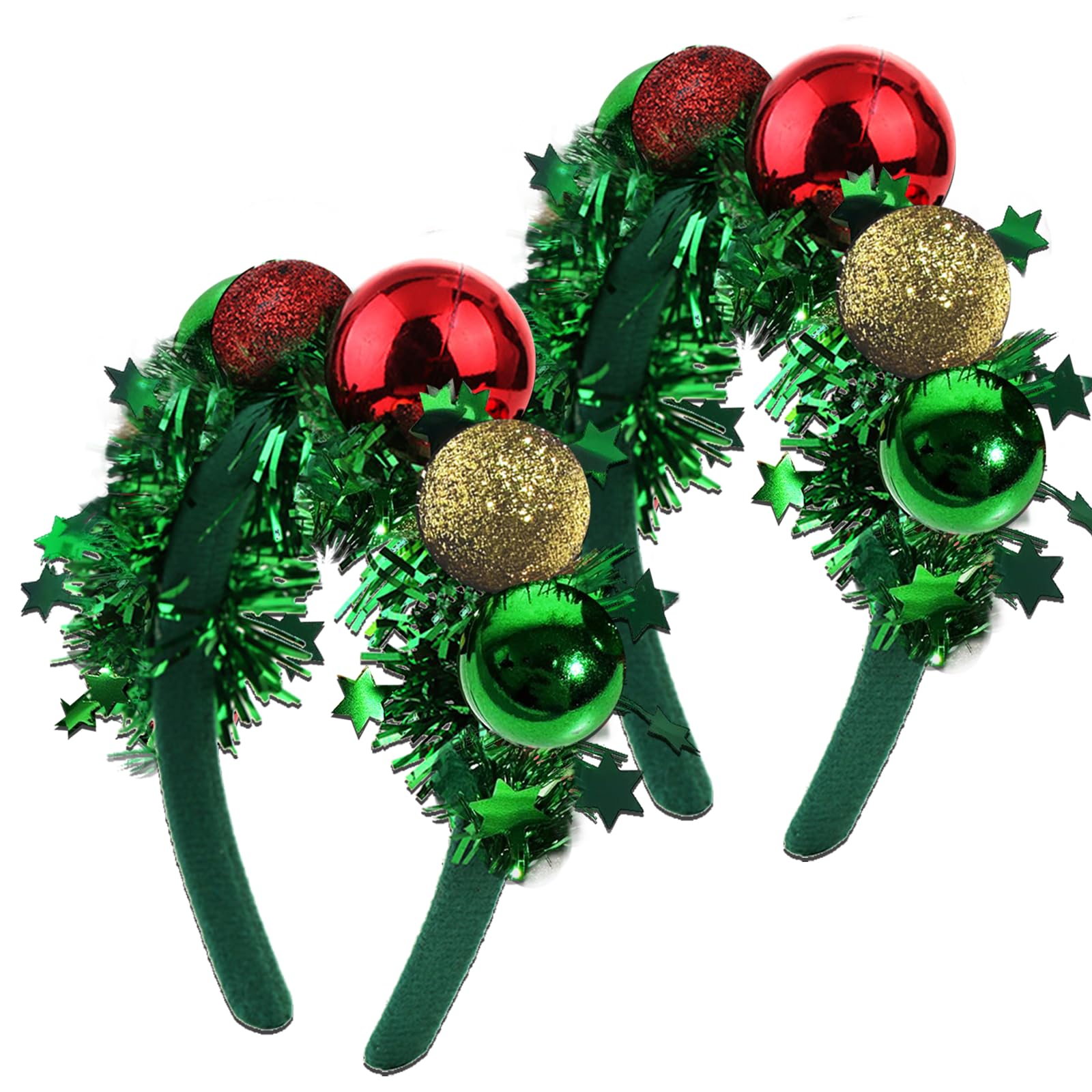NovEny Set of 2 Christmas Headbands for Women Green Ribbon and ...