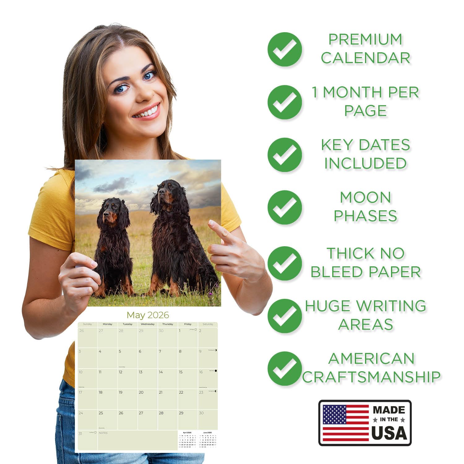 Snapklik.com : 2025 2026 Gordon Setter Calendar - Dog Breed Monthly ...
