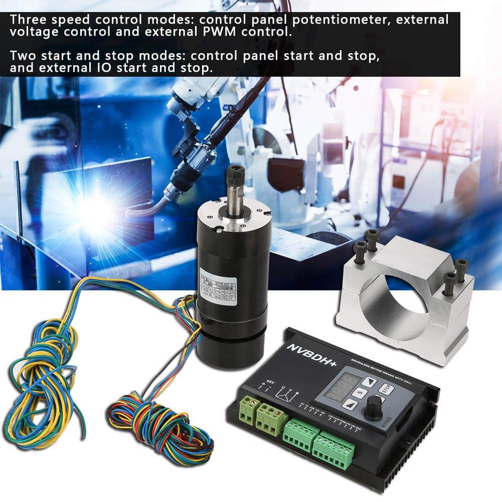 Buy Brushless Spindle Motor Set, 400W Spindle Motor + HALL Brushless ...