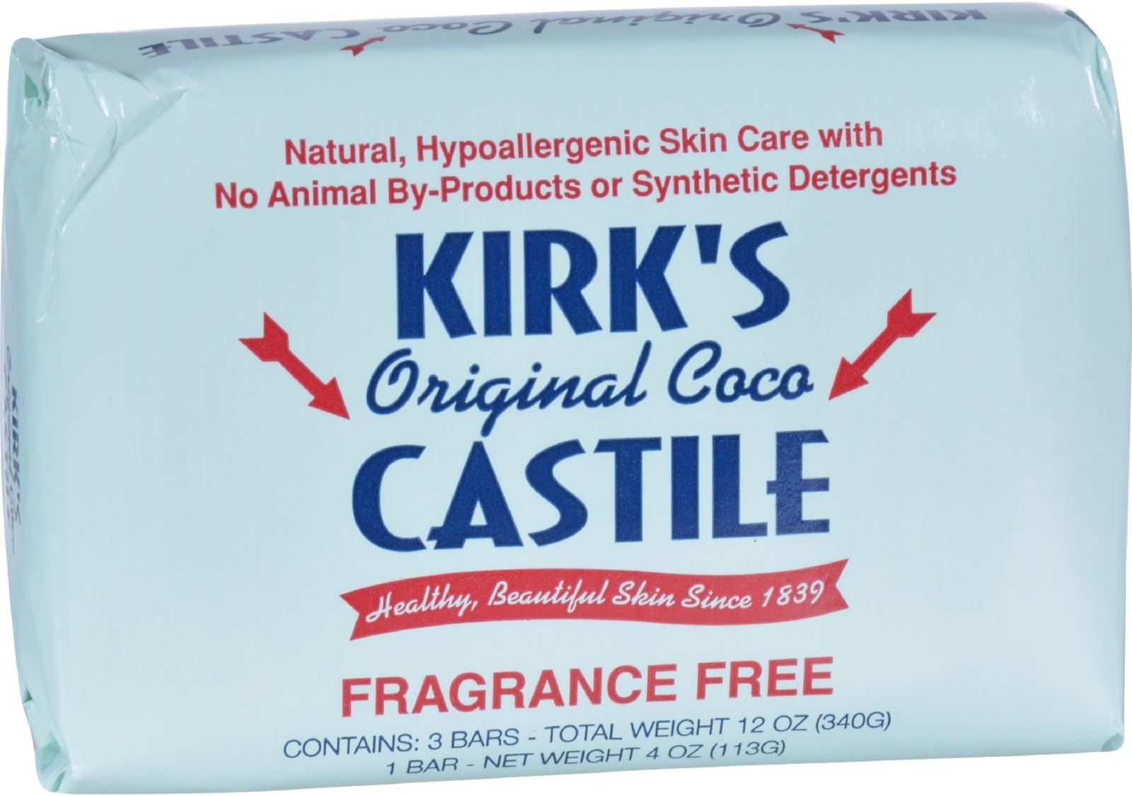 Amazon.com : Kirk's Original Coco Castile Soap, Fragrance Free (48 Pack ...