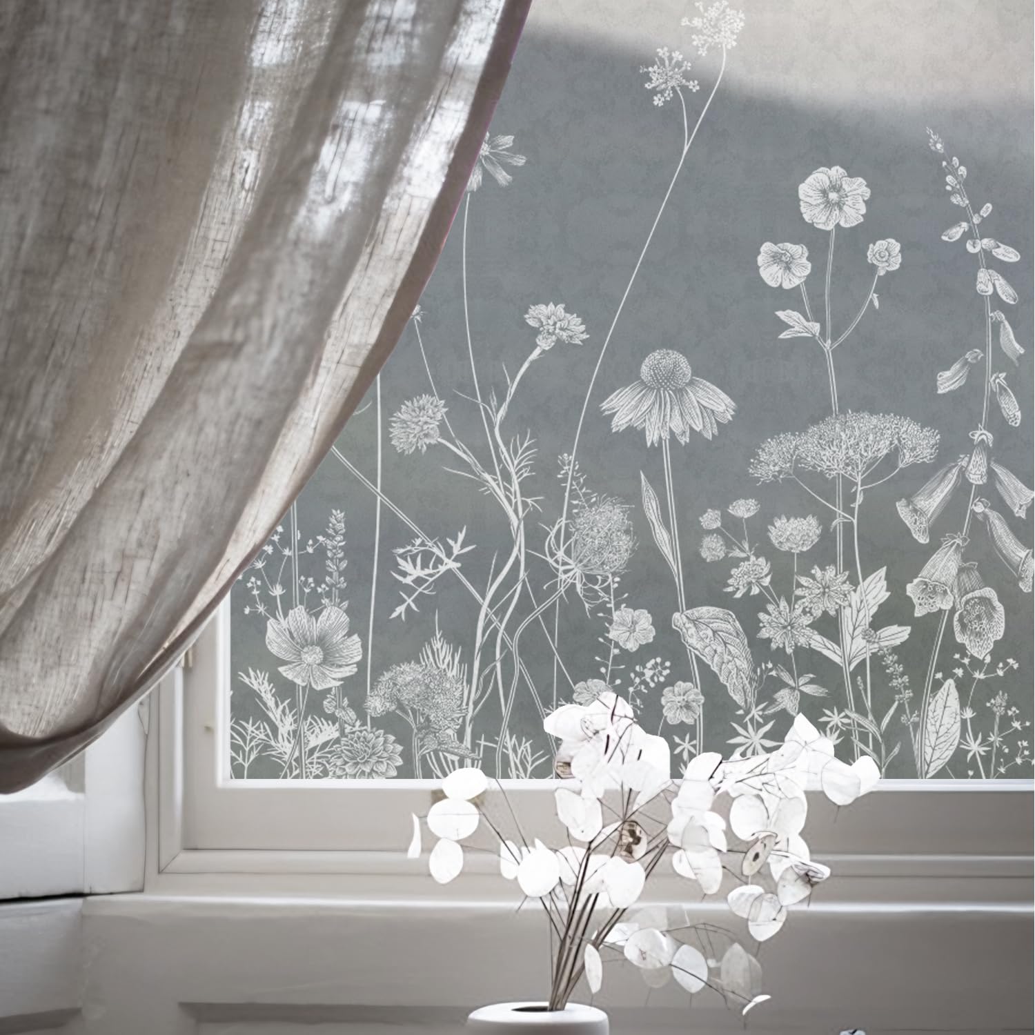 Amazon.com: ChicSkin Botanical Etched Glass Window Privacy Film ...