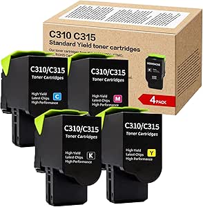 Amazon.com: C310 C315 Toner Cartridge Replacement for Xerox 006R04356 006R04357 006R04358 ...
