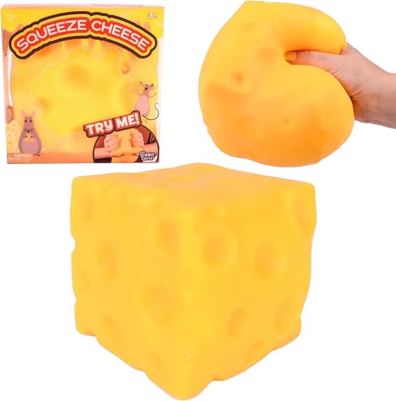 Amazon.com: Extra Large Squishy Squeeze Cheese Block, Gag Gifts Funny ...