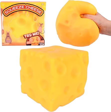Amazon.com: Extra Large Squishy Squeeze Cheese Block, Gag Gifts Funny ...