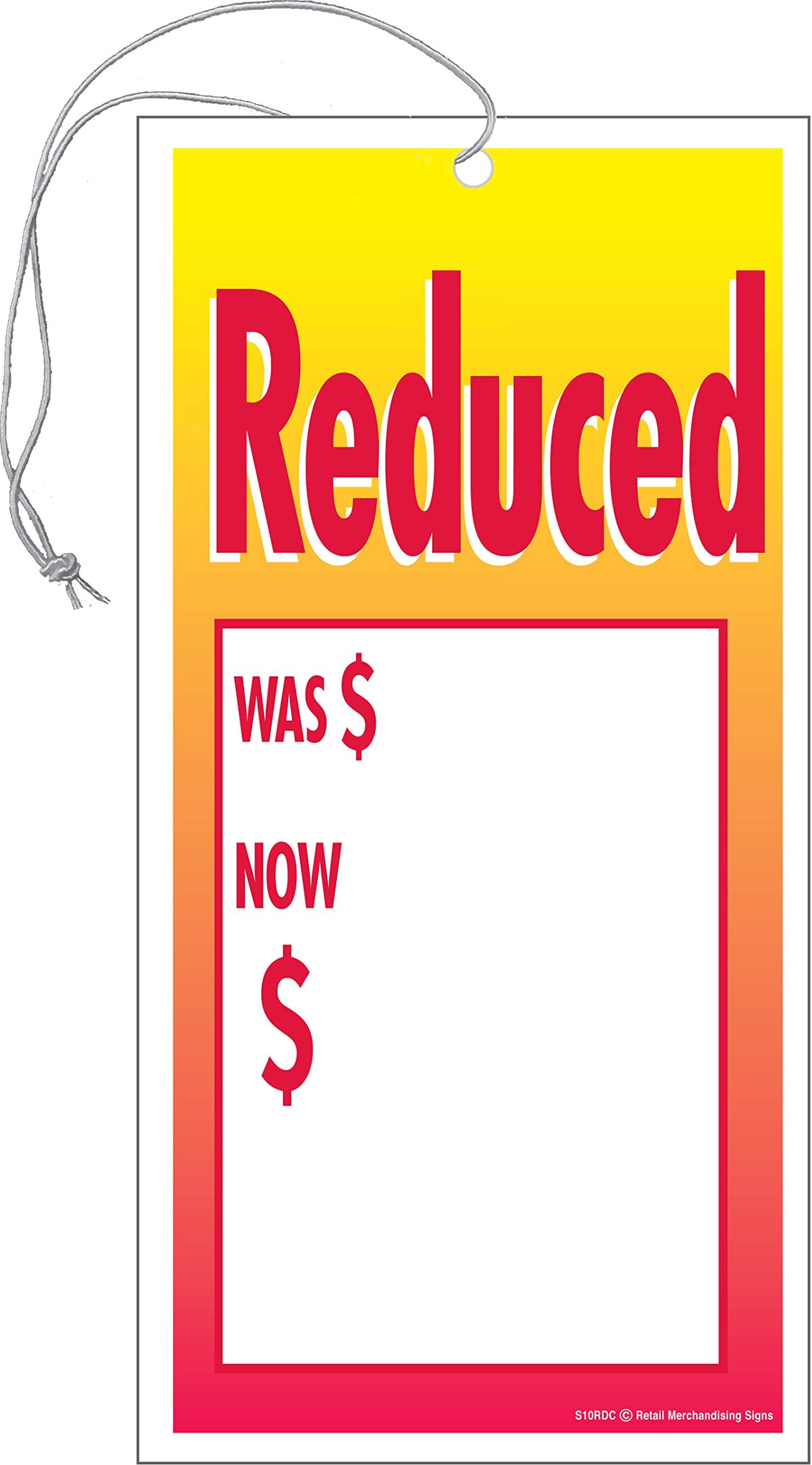 Amazon.com : S05RDC Reduced was Now Elastic Knotted Price Sale Tags ...