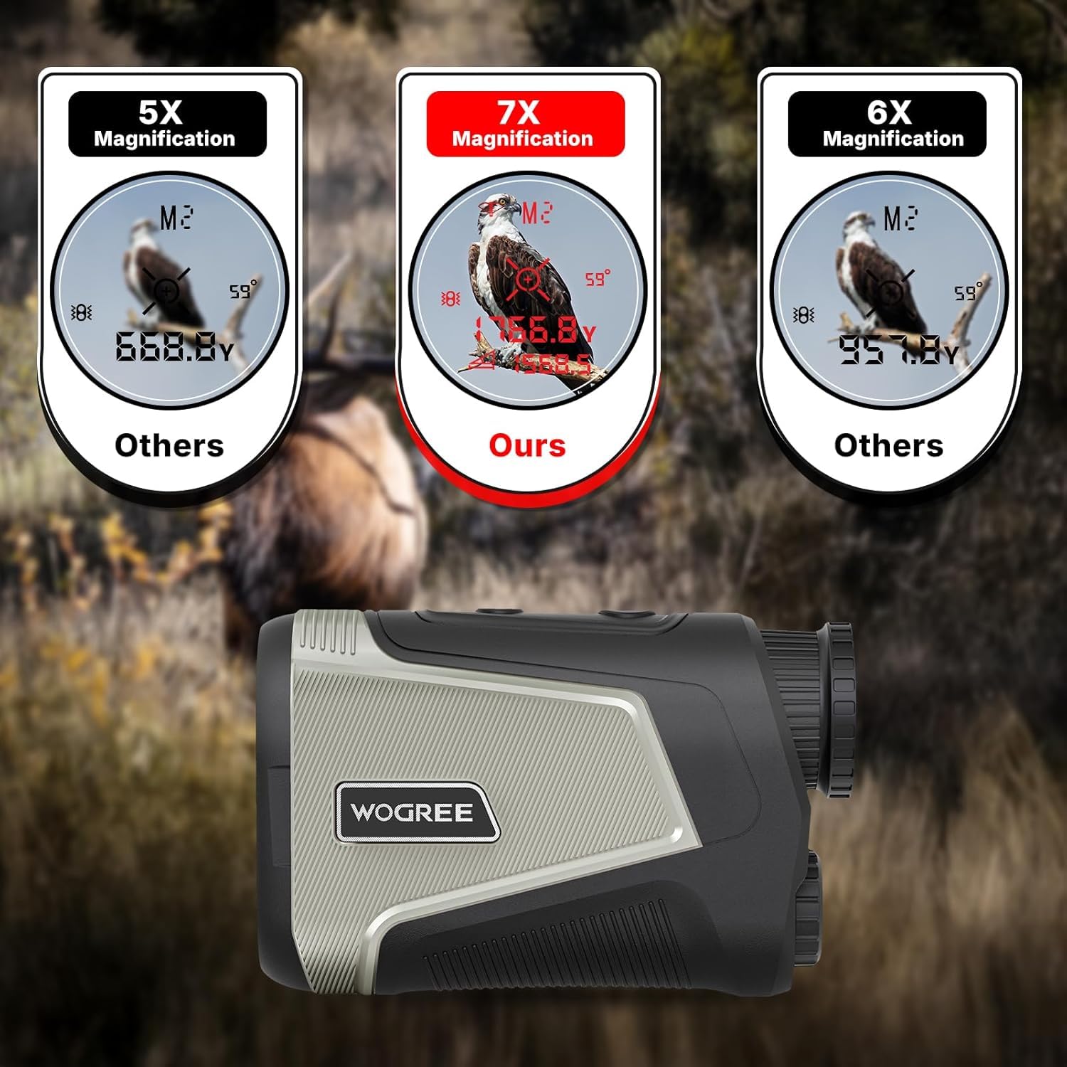 Snapklik.com : Red OLED Display Hunting Rangefinder In Low Light ...