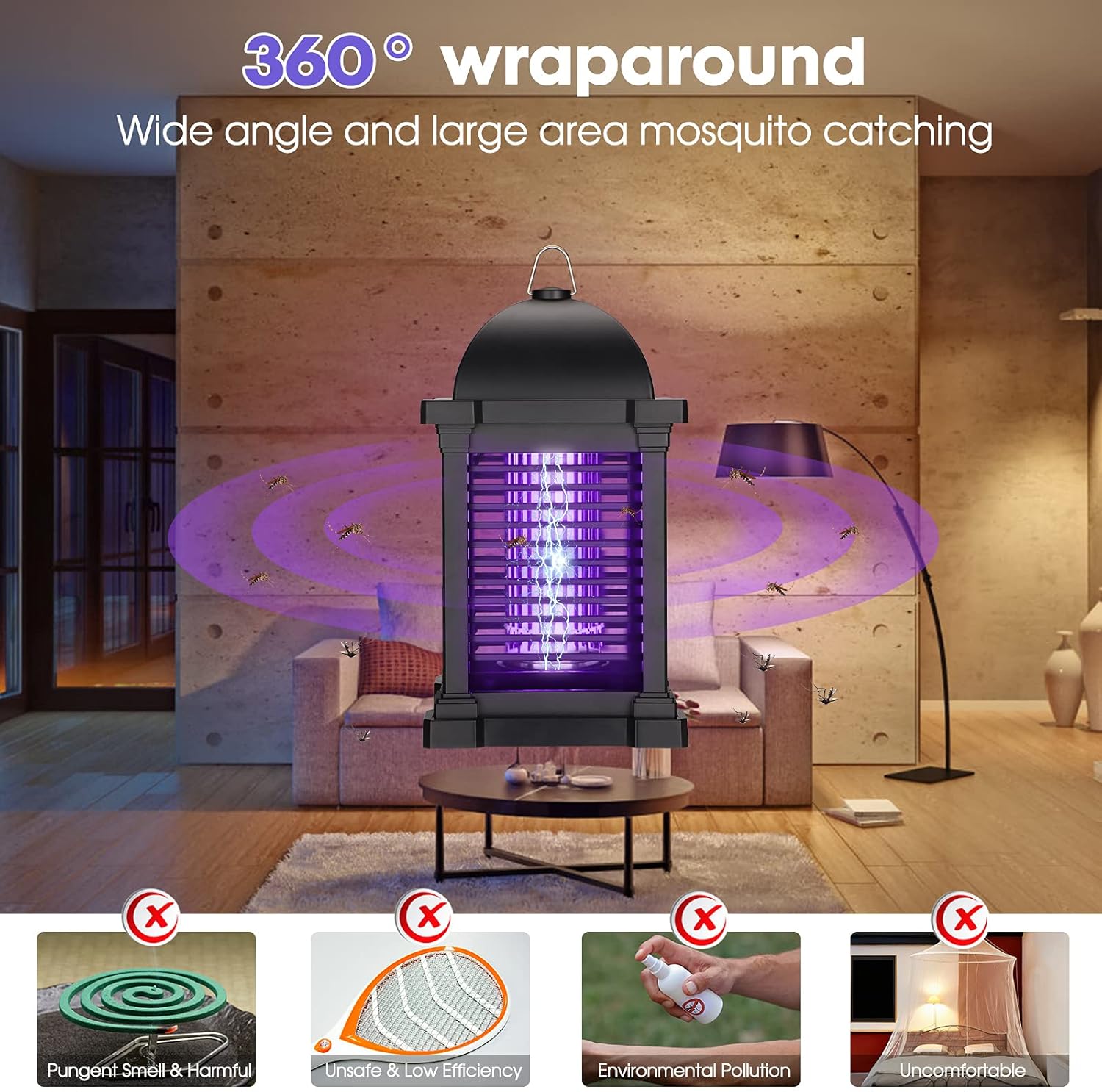 DOLOLO Mosquitoes Killer Lamp, Powerful Mosquito Zappers with ABS ...