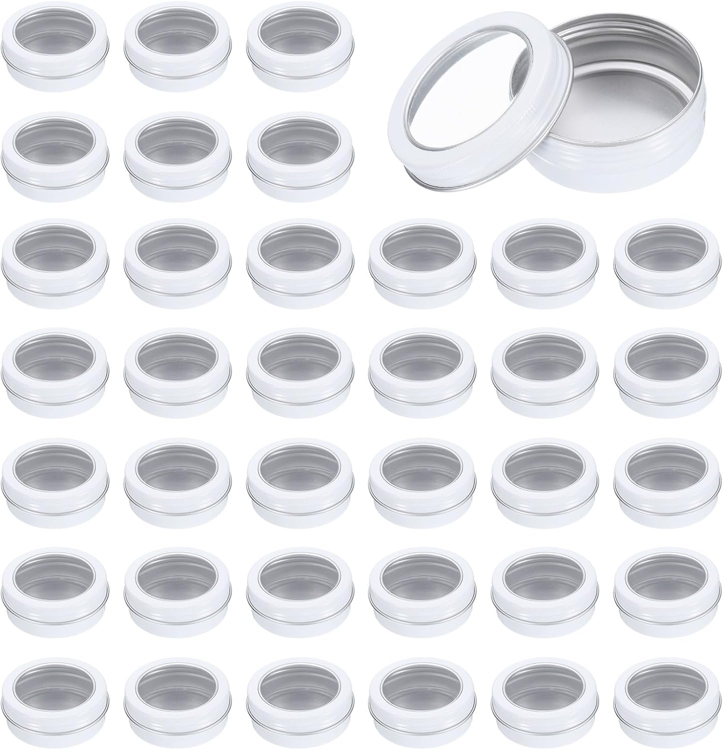 Amazon.com: uxcell 2 Oz Tin Cans, 40 Pcs Aluminum Round Tins, Travel ...