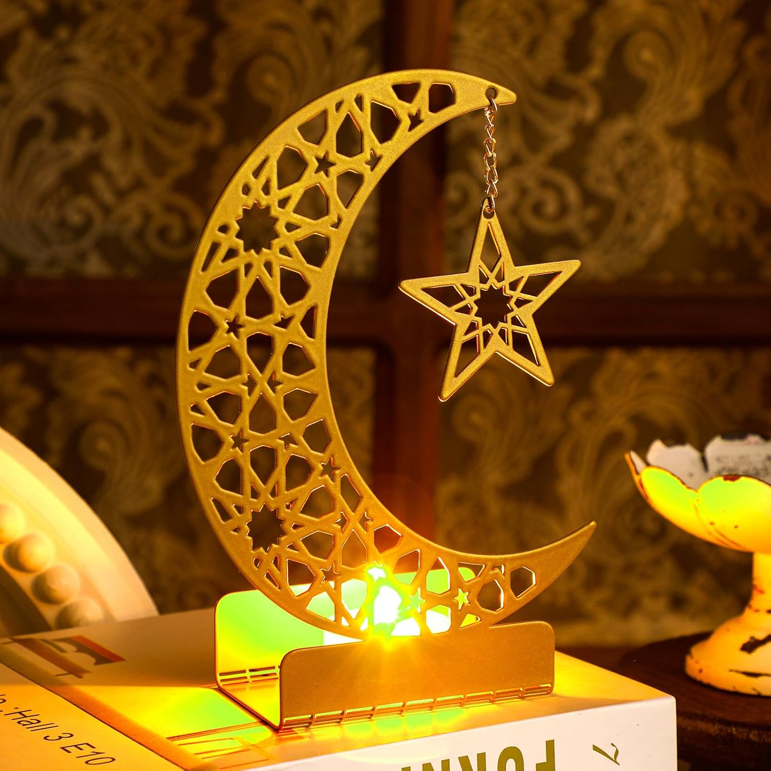 Amazon.com: Glooglitter Ramadan Eid Crafts 3D Metal Eid Mubarak ...