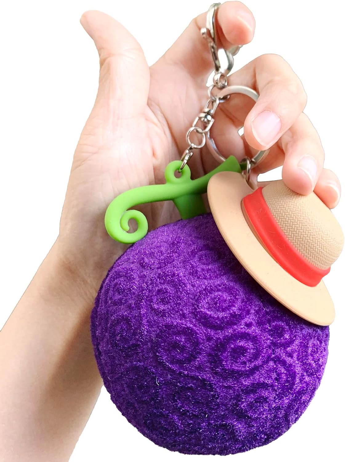 Amazon.com: Plush One Piece Keychains for Backpack Luffy Devil Fruit ...