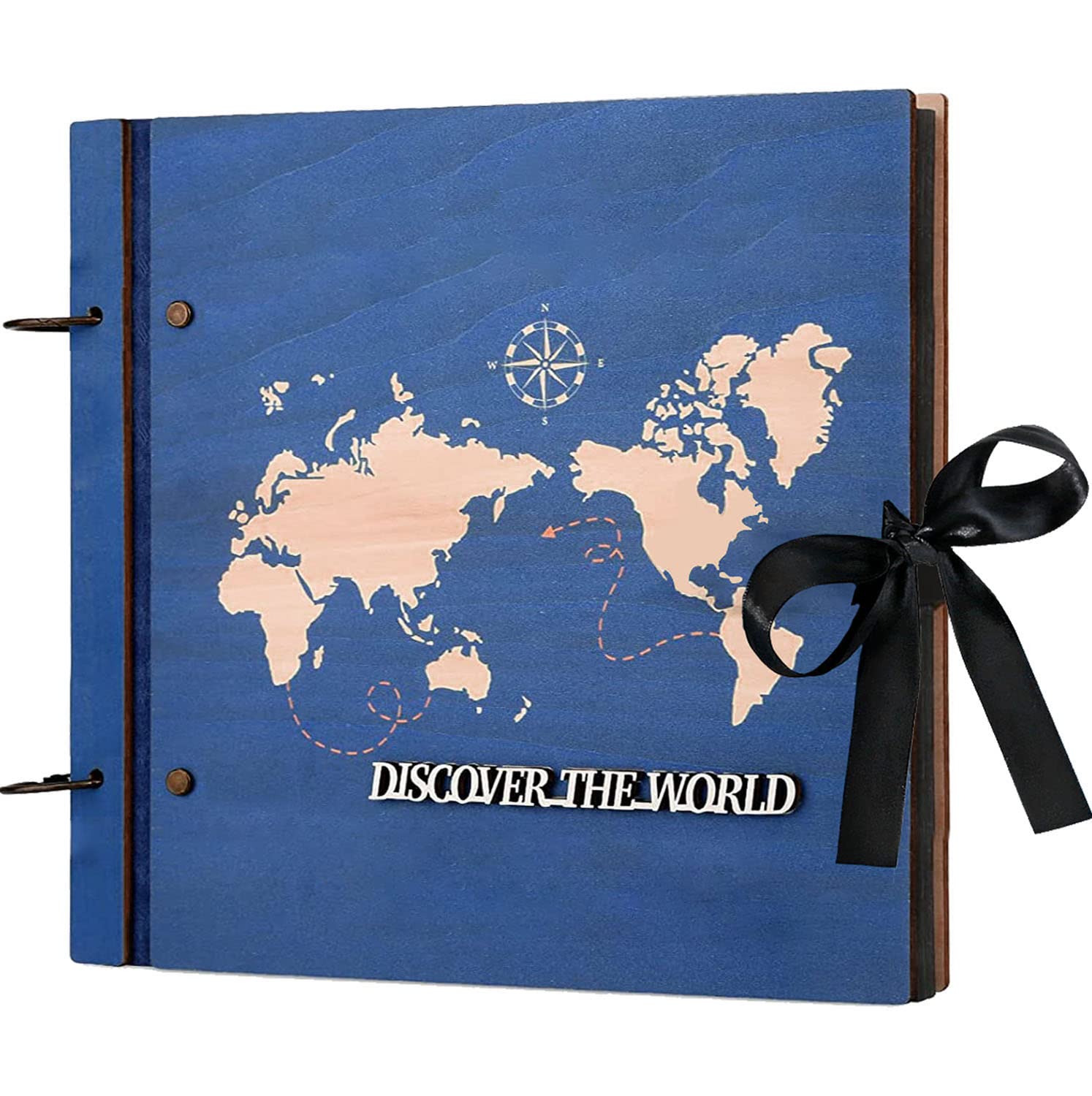 Buy ZEEYUAN Slip-in Album 500 Photos 10 x 15 Wooden Photo Album World ...