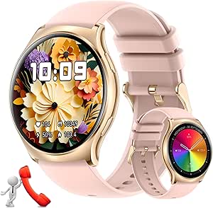 Amazon.com: JELLOO Smart Watch for Women(Bluetooth Call), 1.43 ...