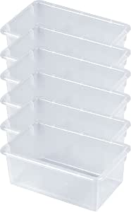 ECR4Kids Stack and Store Tubs, Clear (6-Pack) : Amazon.co.uk: Outlet