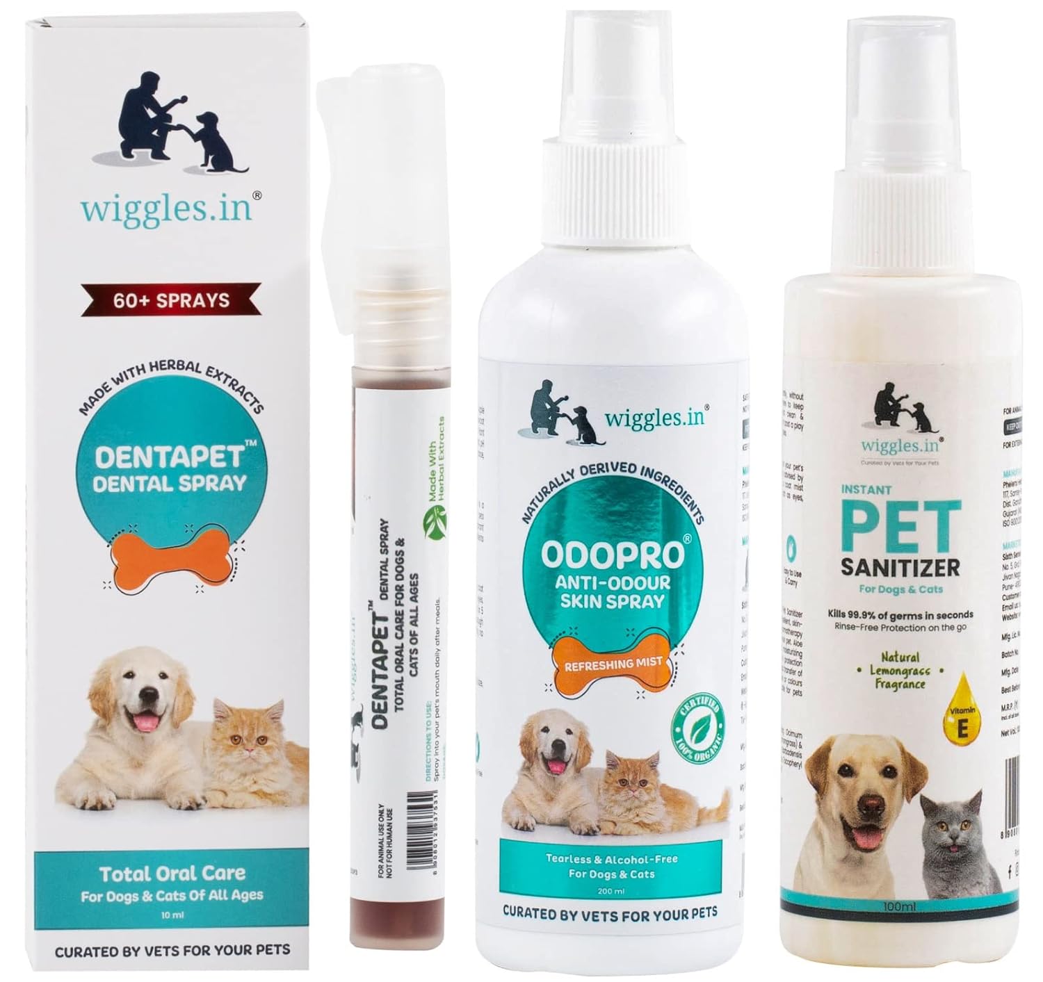 WIGGLES Dog Mouth Freshener Spray, Dog Deodorant Perfume Spray Long ...