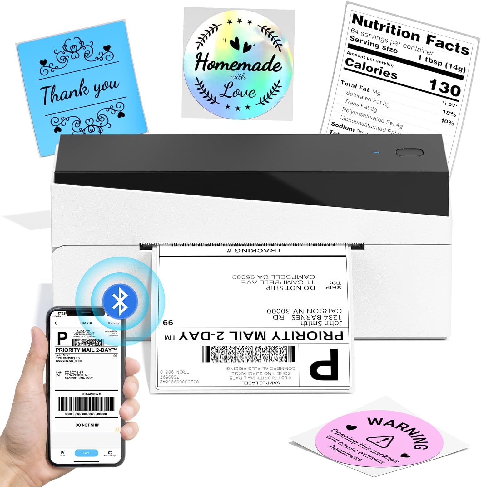 Phomemo D520BT Bluetooth Thermodrucker - DHL Etikettendrucker für ...