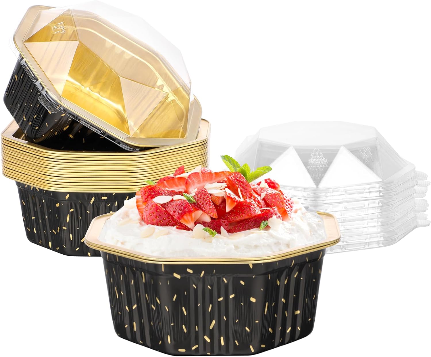 Amazon.com: Beasea Disposable Baking Pans with Lids, 20 Pack 36.5oz ...