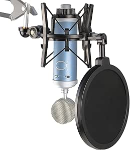 Bluebird Mic Shock Mount With Pop Filter To Reduce Vibration Noise