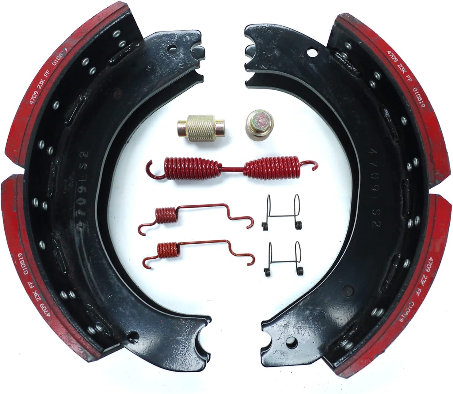 Amazon.com: New 4709ES2 Brake Shoe Box Kit with 2 Lined Brake Shoe & 1 ...