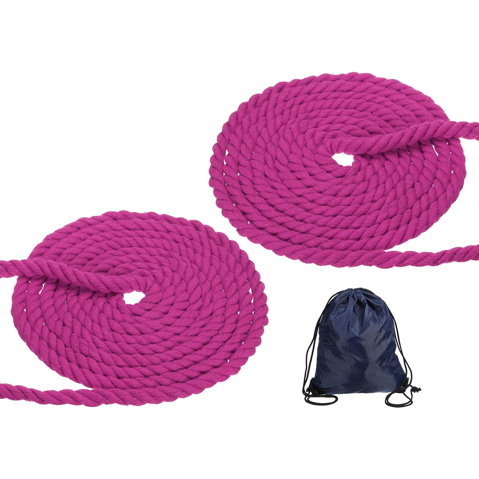 PATIKIL 1/2″x16′ Natural Twisted Cotton Rope, 2 Pack 3 Strand Soft ...