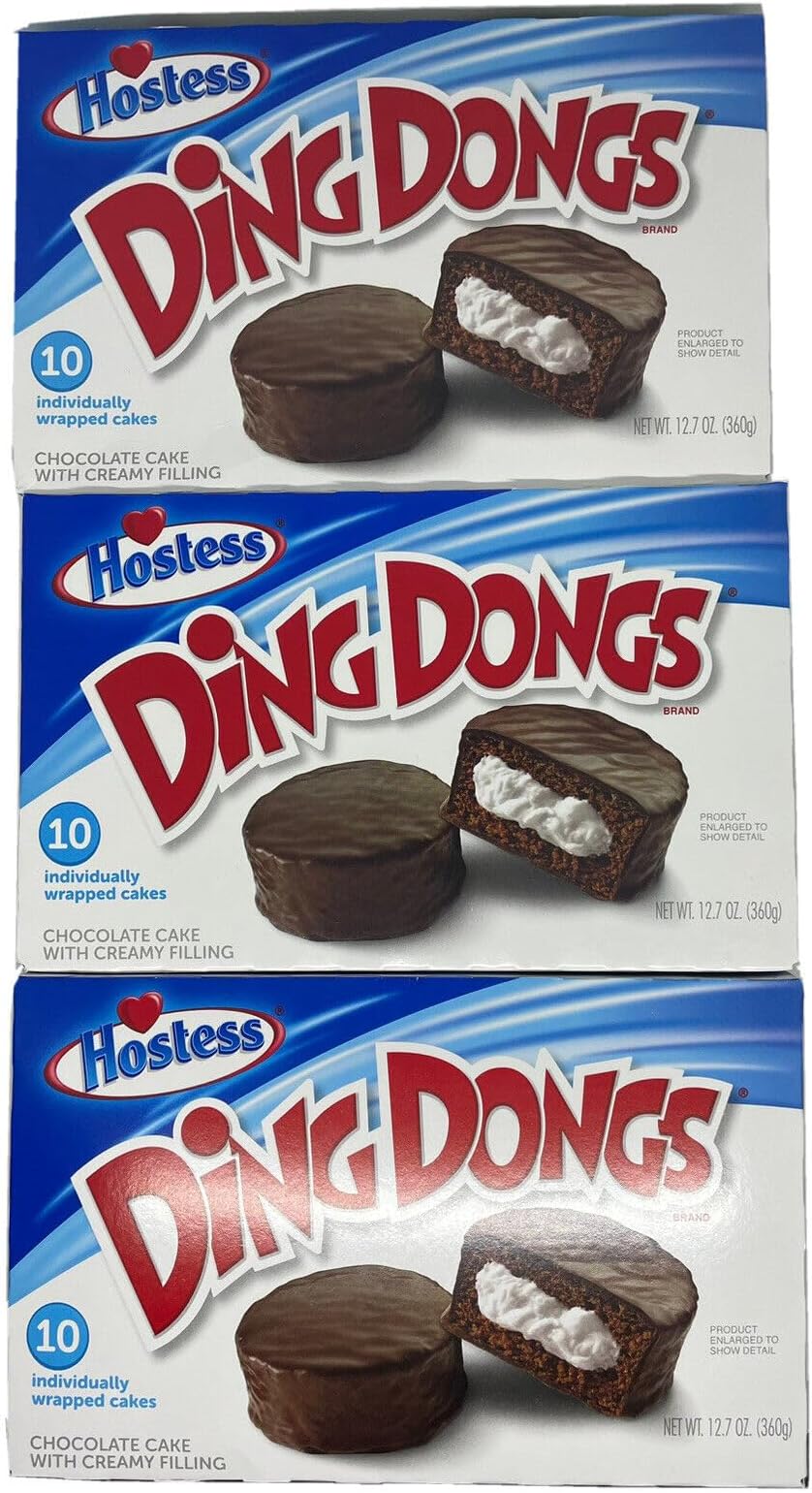 Amazon.com: Hostess Ding Dongs 10 count, 12.7oz (1 box) : Grocery ...